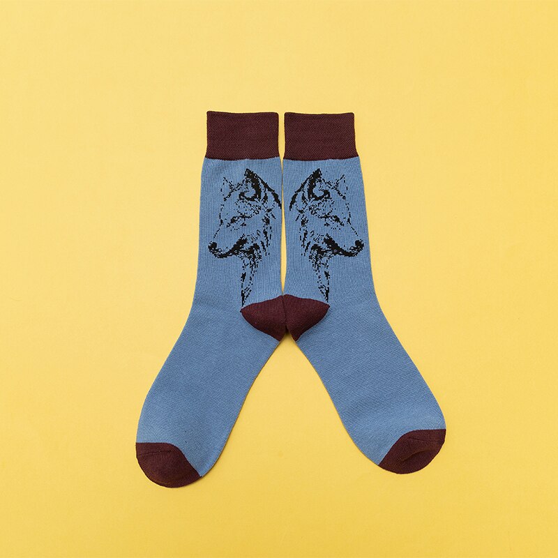 Fierce Lion Bear Wolf Men and Women Socks Cotton F... – Grandado