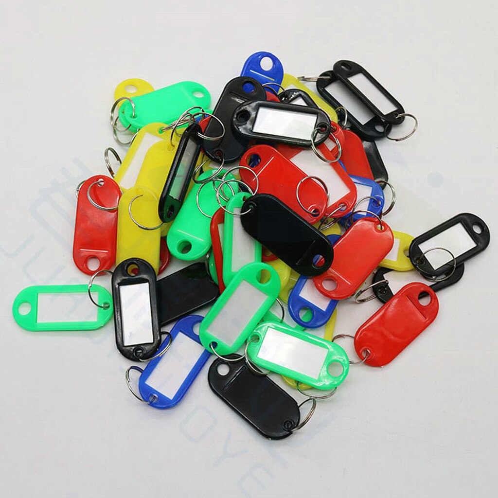 50 Stuks Plastic Key Tags Diverse Sleutelhangers I... – Vicedeal