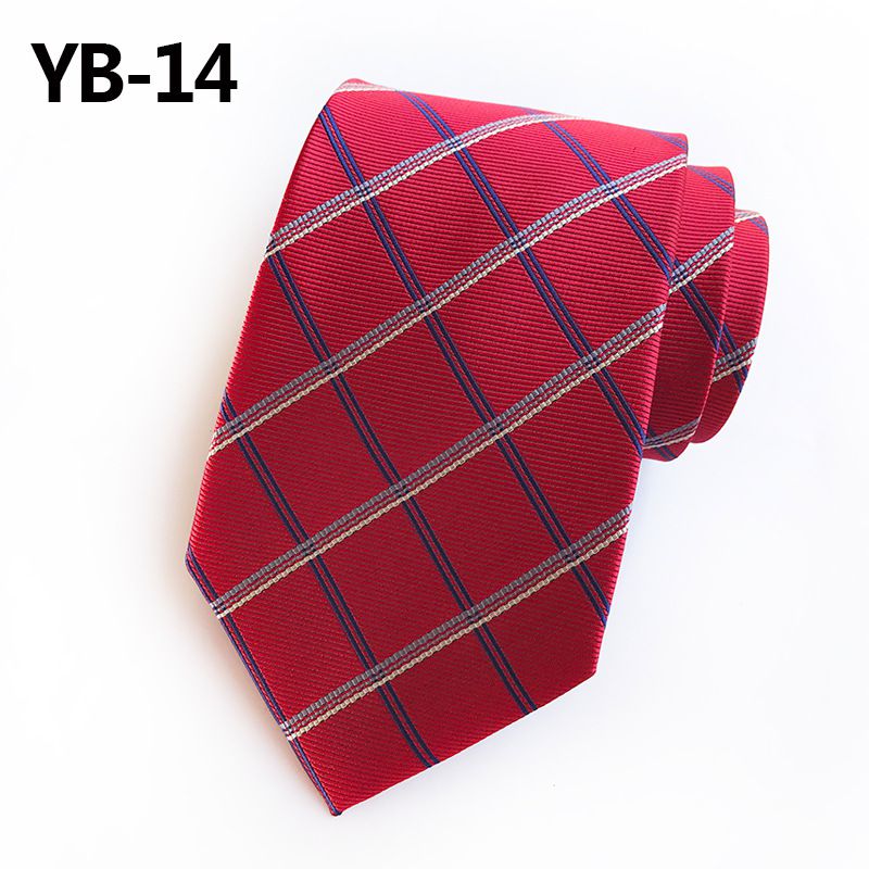 Men Wedding Cravate Neck Tie Silk Plaid Ties Party... – Vicedeal