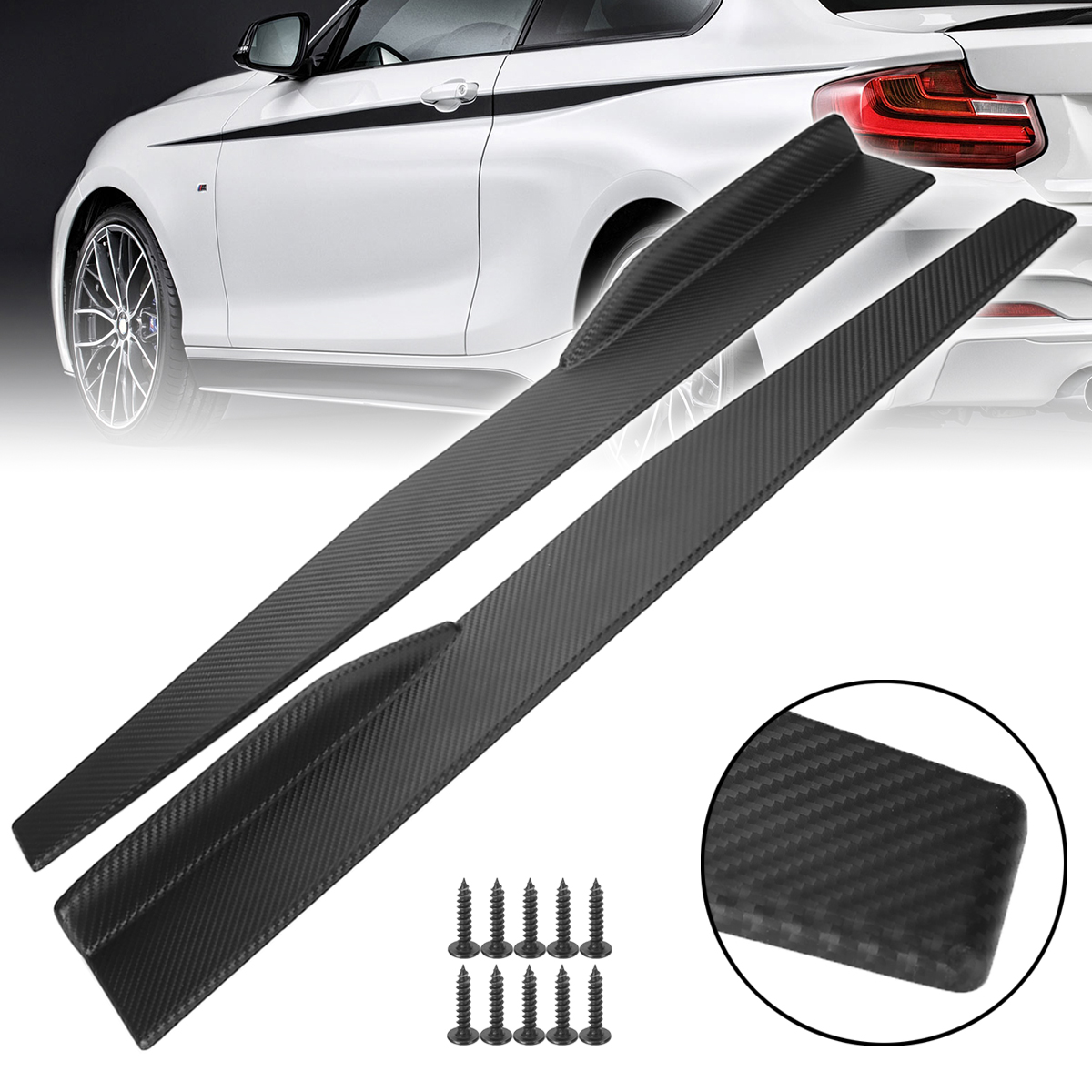 2Pcs 74.5cm Car Carbon Fiber Universal Car Side Sk... – Vicedeal