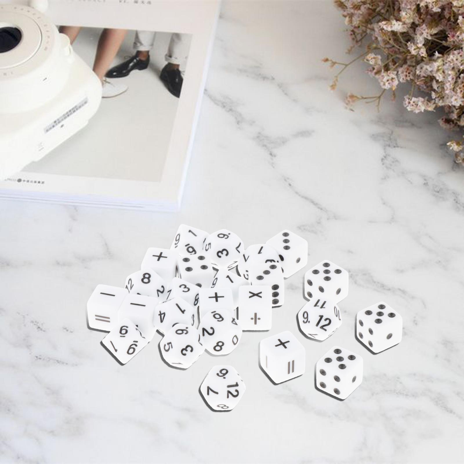 Set of 24 Acrylic Teaching Dice Set 16mm Board Gam... – Grandado