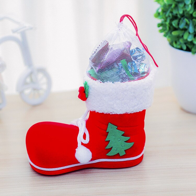 Christmas boots children candy bags Christmas deco... – Grandado