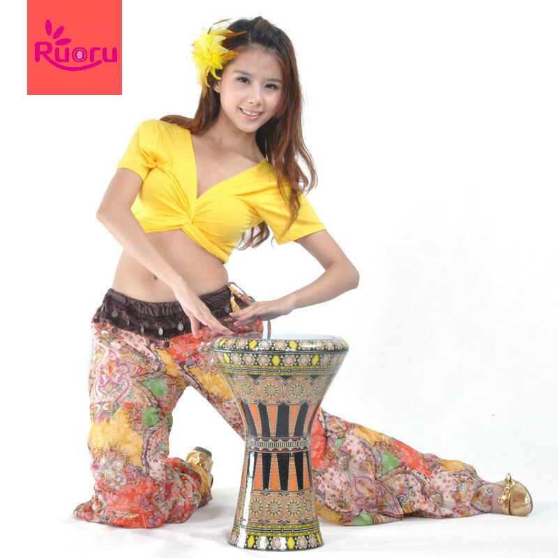 Ruoru Floral Printed Belly Dance Pants Belly Dance Grandado