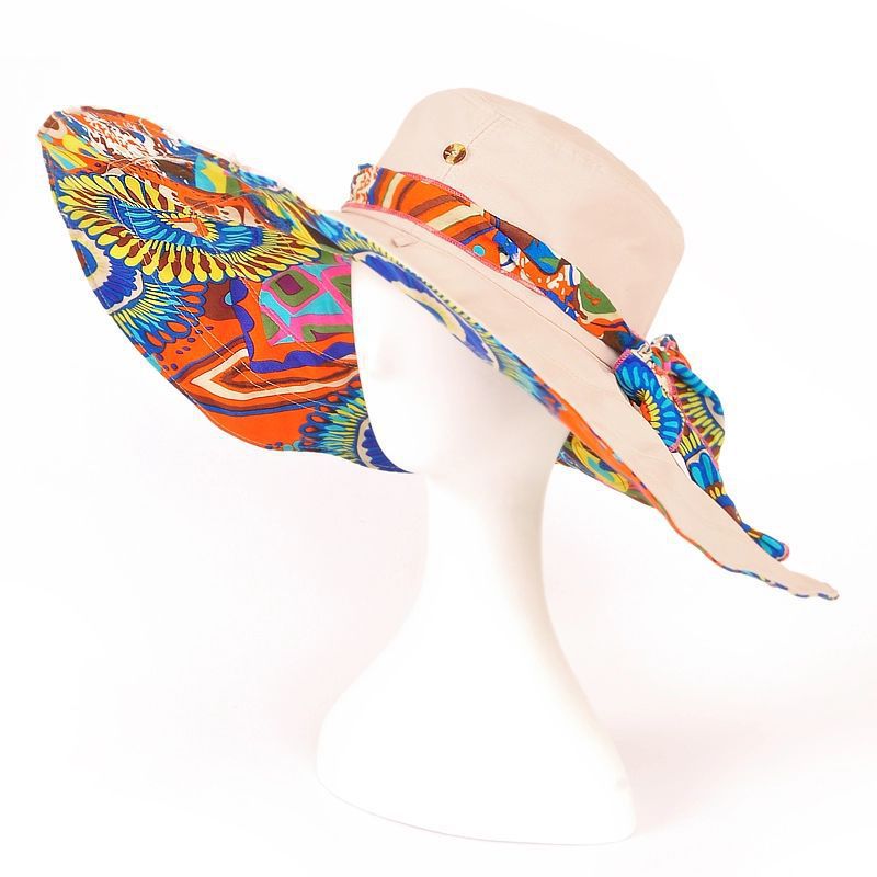 2022 Flower Big hat Foldable Brimmed Sun Hat Summe... – Grandado