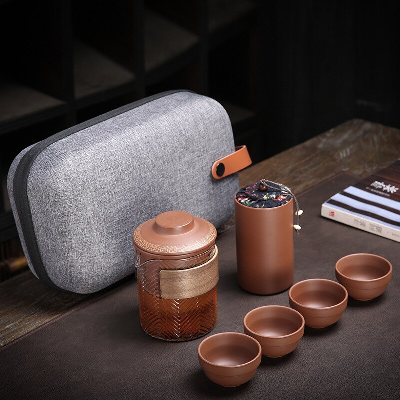 Travel tea set portable teapot teacup mug teapot t... – Vicedeal