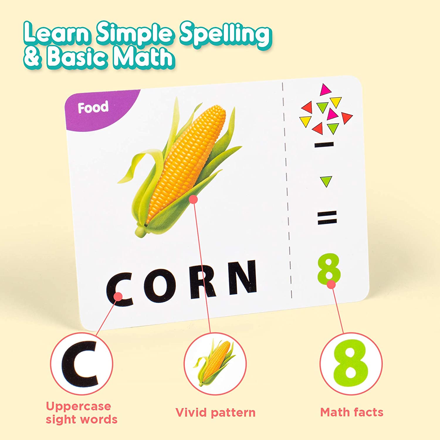 Words Spelling with Alphabets Number Math Cards Ad... – Vicedeal