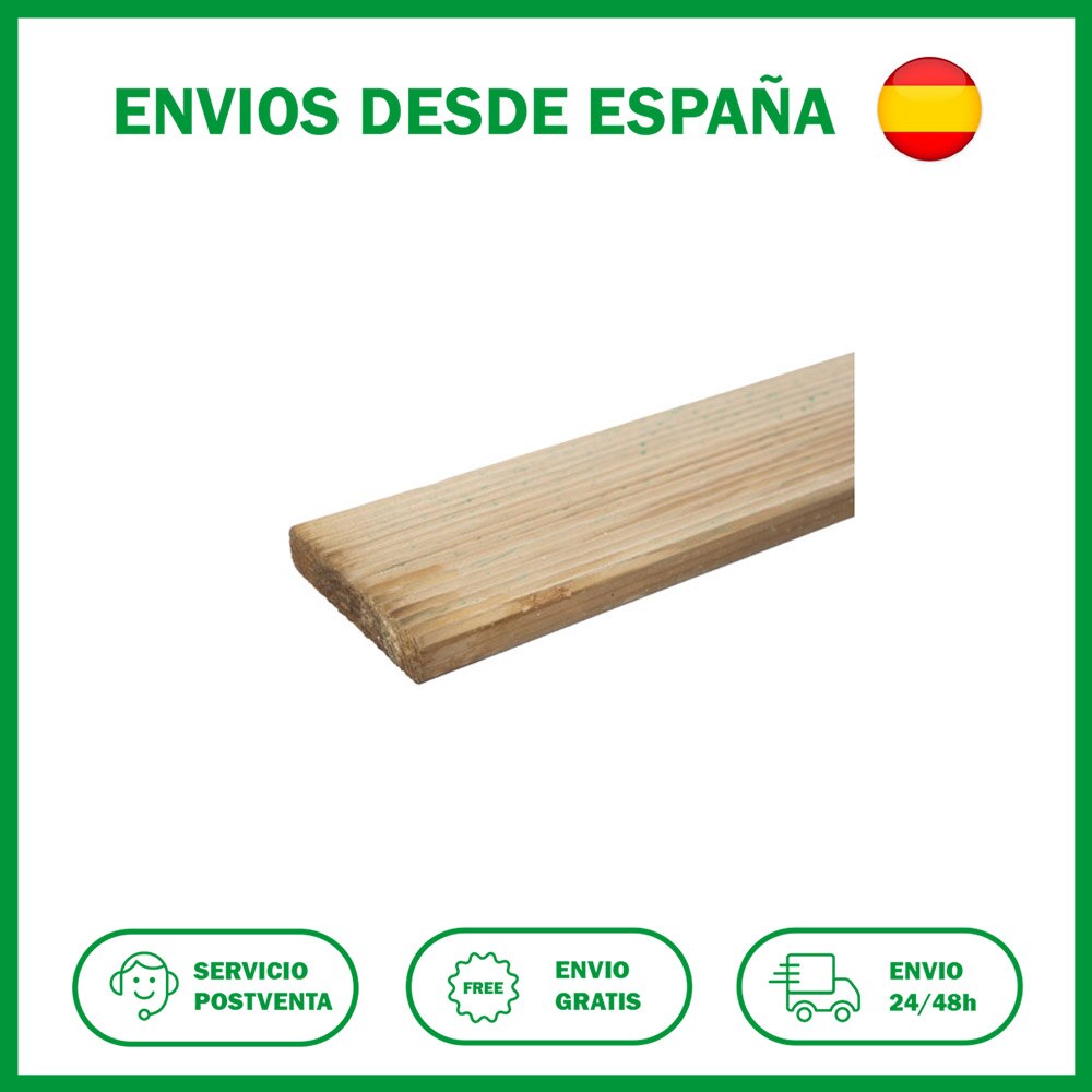 Tabla Ranurada Diego 1,9 X 9,6 X 240 Cm. Losetas d... – Grandado