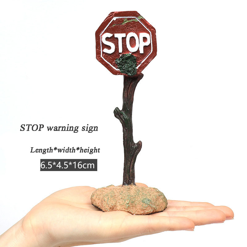 Aquarium Resin Decorations Fish Tank Warning Sign ... – Vicedeal