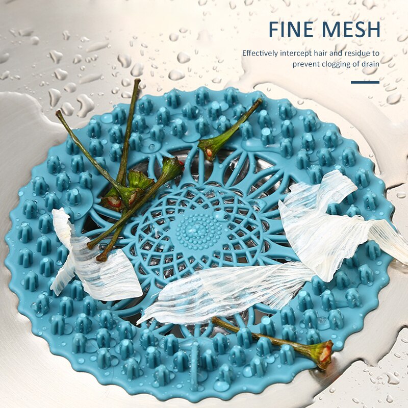 Hair Stopper Floor Drain Mat Silicone Shower Manho... – Grandado
