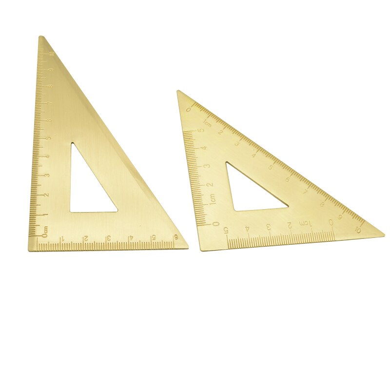 Retro Brass Triangular Ruler Vintage Metal Drawing... – Vicedeal