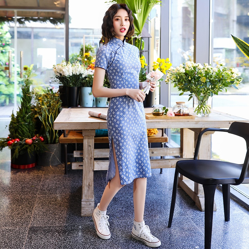 Daily Cheongsam Girl Spring And Summer Small Fresh... – Grandado