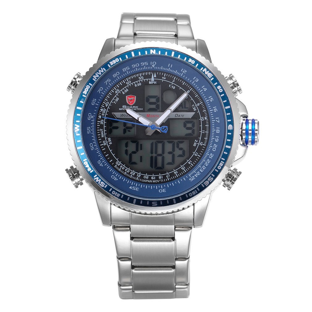 DESH046 Steel Strip Double Display Quartz Watch Wr... – Grandado