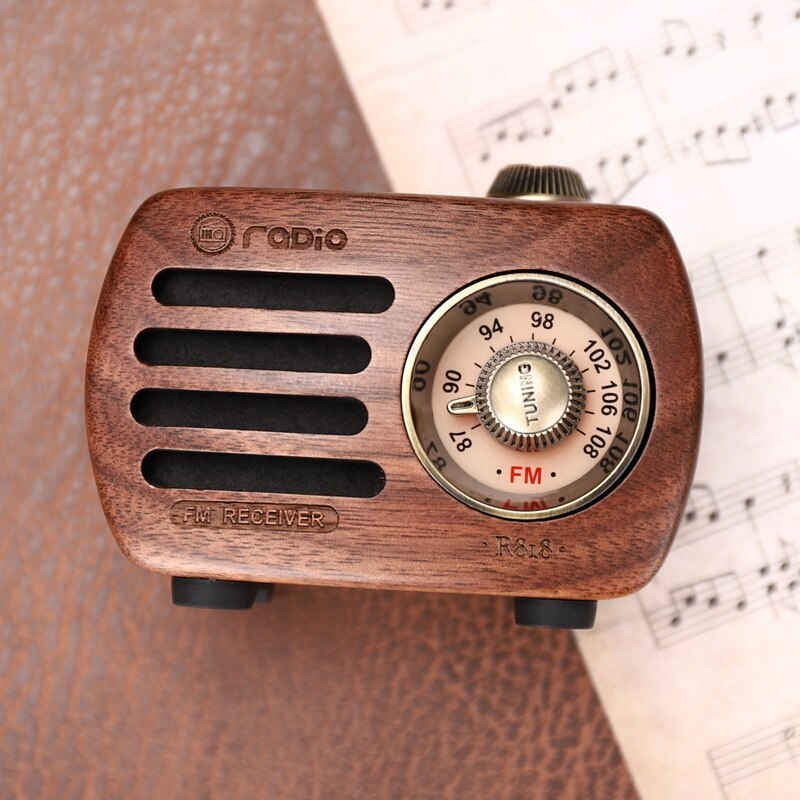 Mini Vintage Retro Wood FM SD MP3 Bluetooth Transi... – Grandado