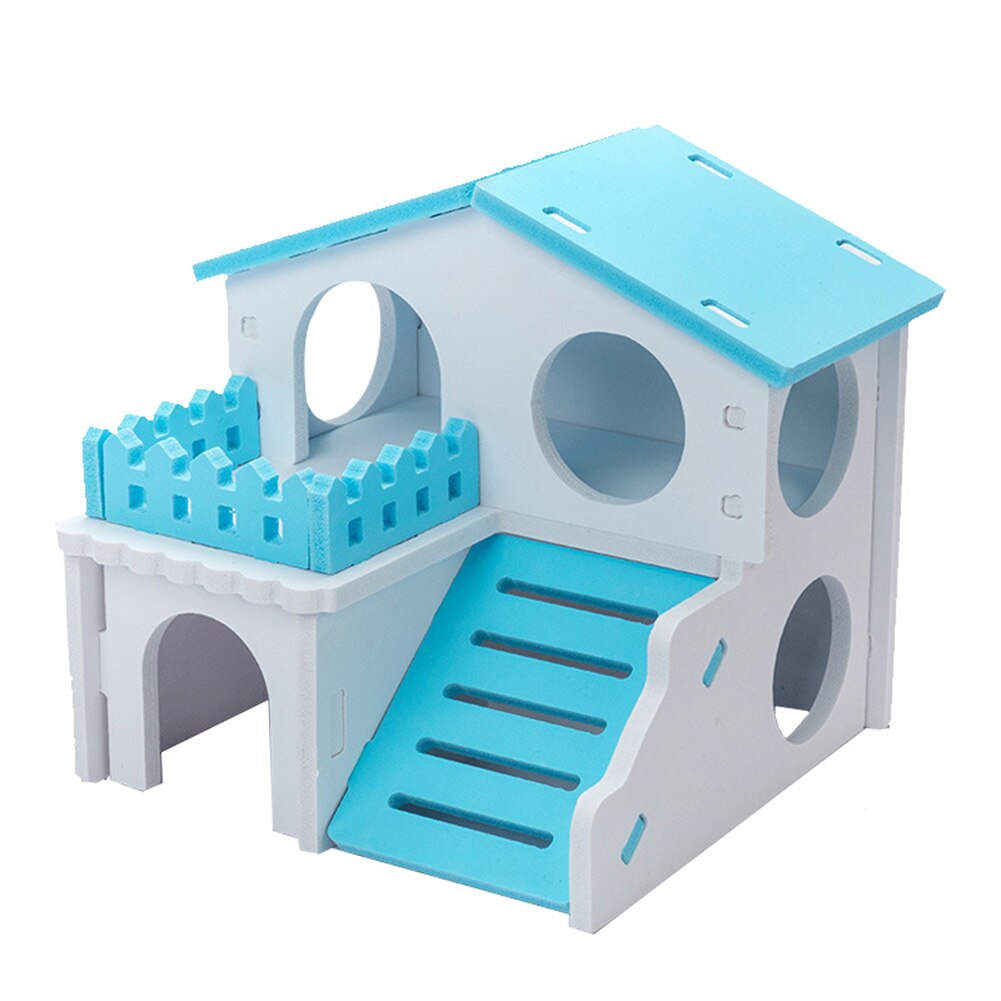 Wooden Hamster Nest Hideout Toy House with Stairca... – Vicedeal