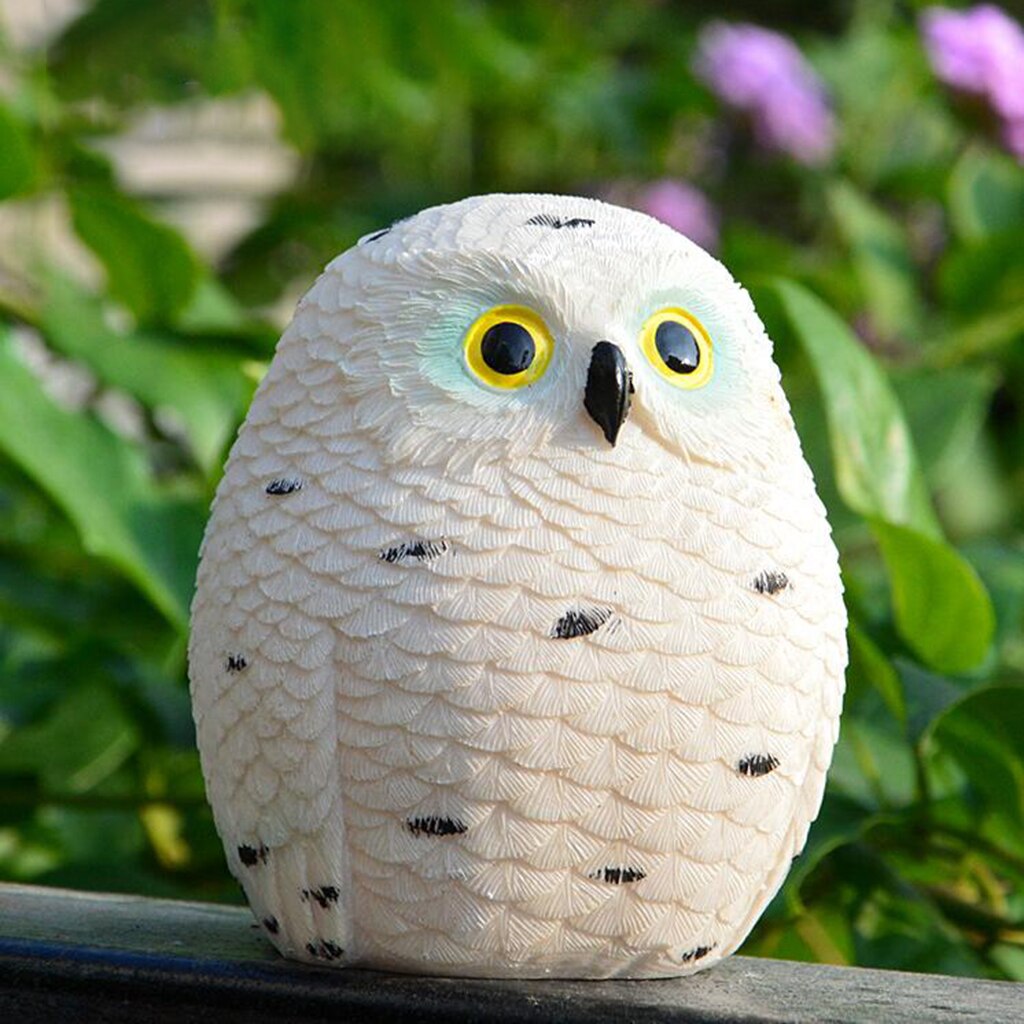 Realistic Owl Figurines Statues Bird Scarer Sculpt... – Grandado
