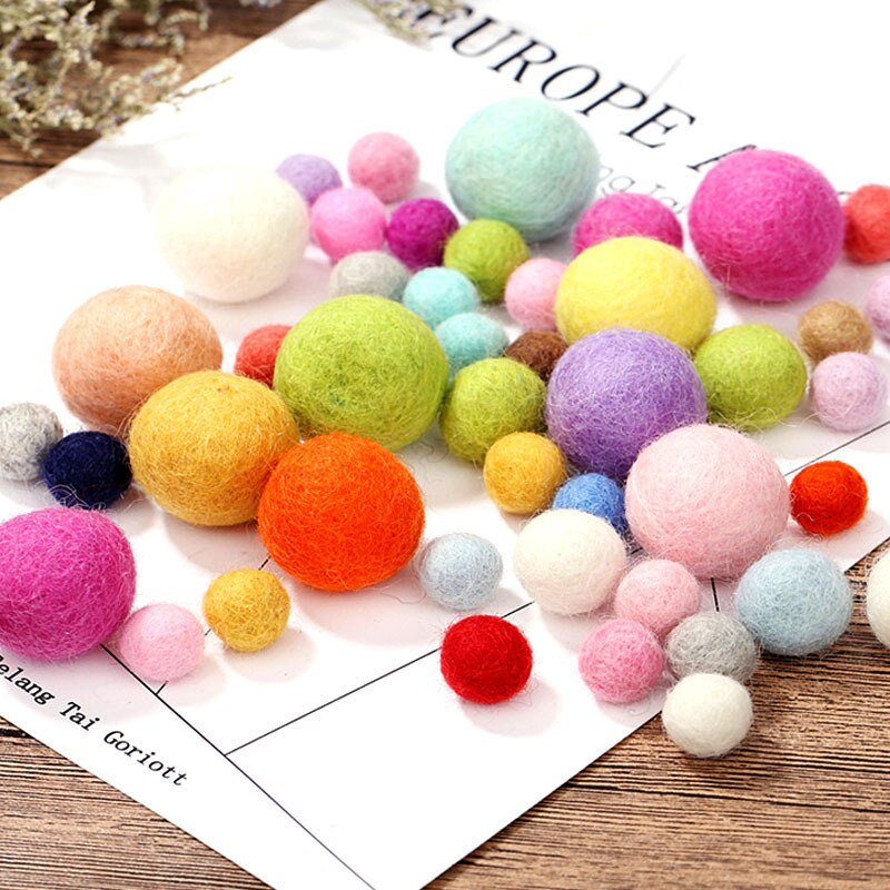 10 pcs /lLot 1.5cm/ 2cm Soft Felt Balls Handmade K... – Grandado