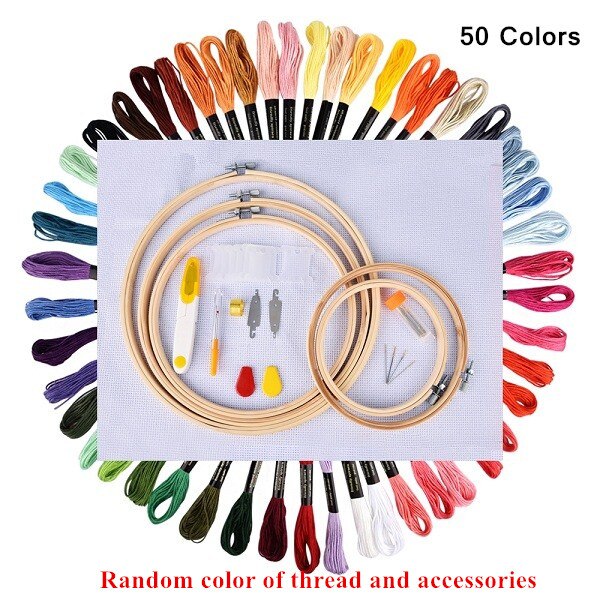 50/100 Color Skeins Embroidery Floss Cross Stitch ... – Vicedeal