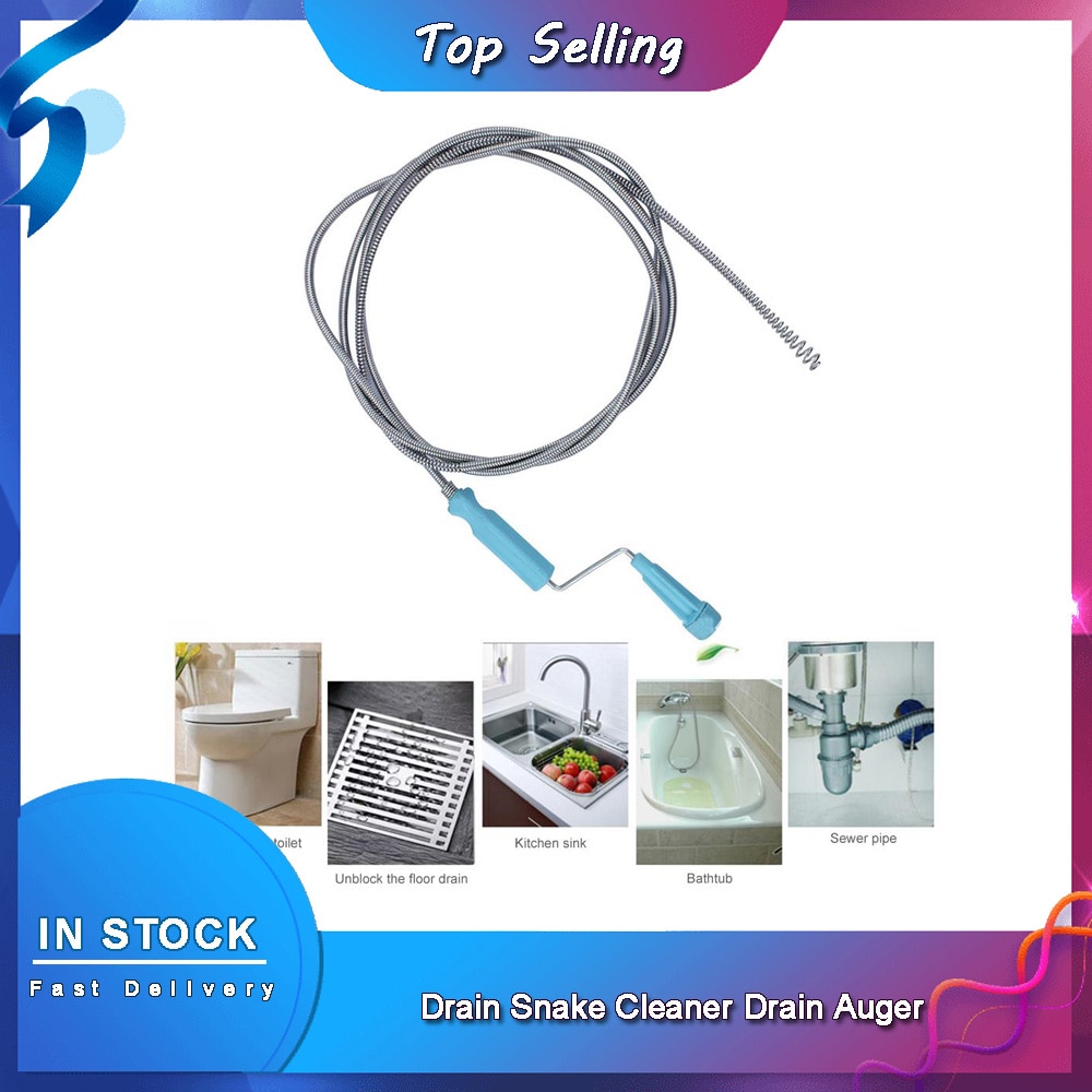 Drain Snake Cleaner Drain Auger Flexible Metal Spr... – Grandado