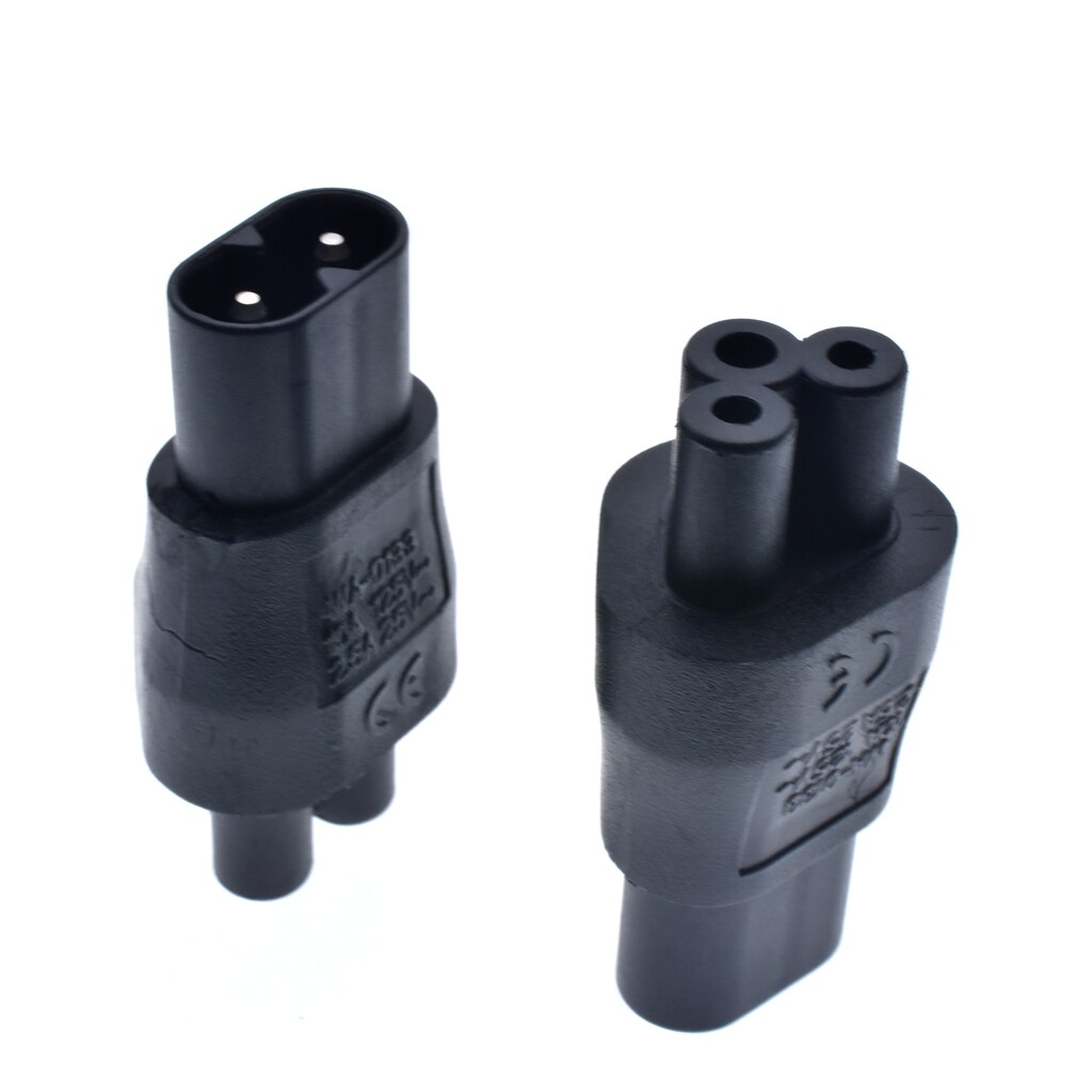 IEC 320 C5 to C8 Power Adapter, IEC 320 3 pin Fema... – Grandado