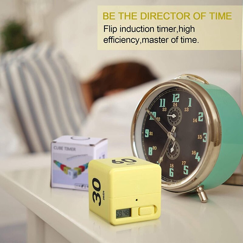 Time Cube Timer Kitchen Timer Gravity Sensor Flip Grandado