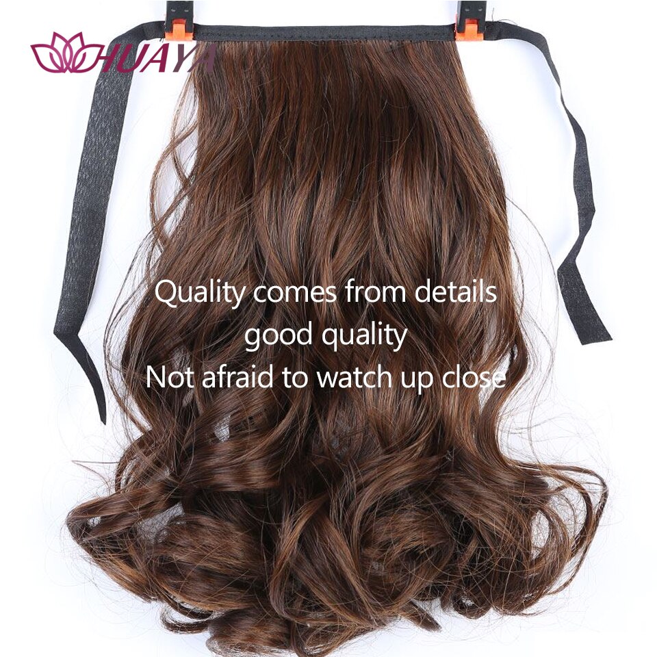 HUAYA Short Wave Curly Synthetic Hair Ponytail Wit... – Grandado