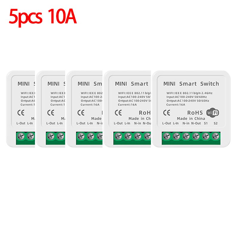 16A/10A 2 Way DiY WiFi Smart Light Switch Relay Mo... – Grandado