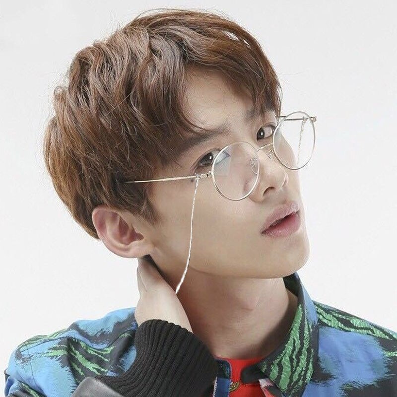 unisex round Plain glasses simple plain glass spec... – Grandado