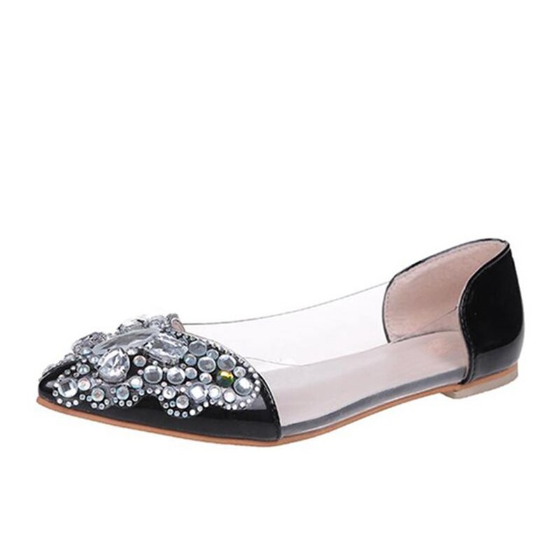 Kvinder flade sko rhinestone loafers gennemsigtige... – Grandado