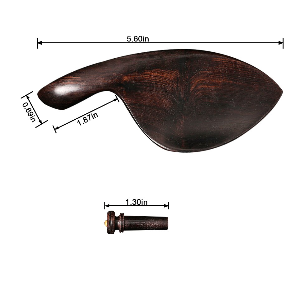 1Set Violin Parts Ebony Wood Violin Pegs Chin Rest... – Vicedeal