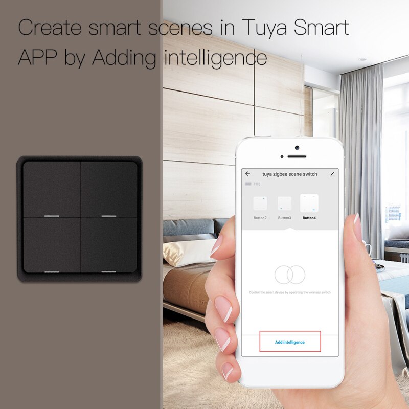 Smart Home Tuya Zigbee Wireless Smart Switch 4 Gan... – Vicedeal