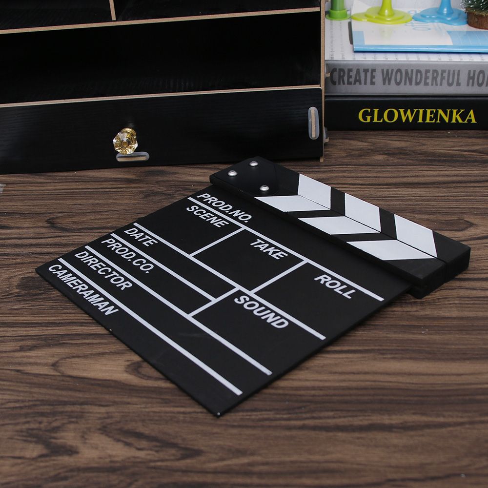 Film TV Show Cut Action Wooden Movie Clapboard The... – Grandado