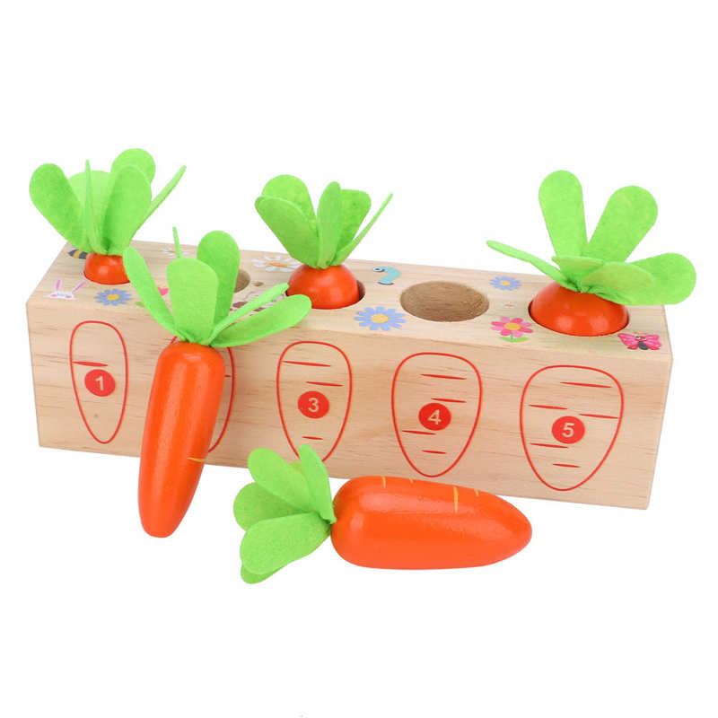 Shape Wooden Pull Carrot Game Number Fine Motor Sk... – Grandado