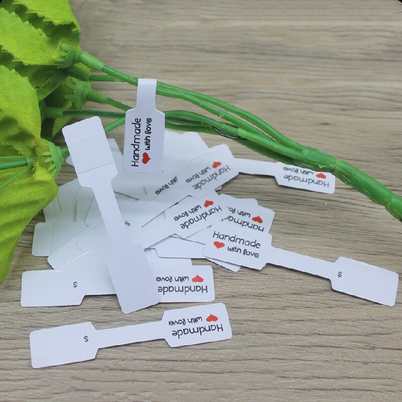 100Pcs 6x1.2cm White Paper Price Tags Stickers For... – Grandado