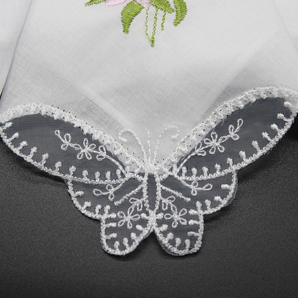 60Pcs/lot Embroidered handkerchief cotton white co... – Grandado