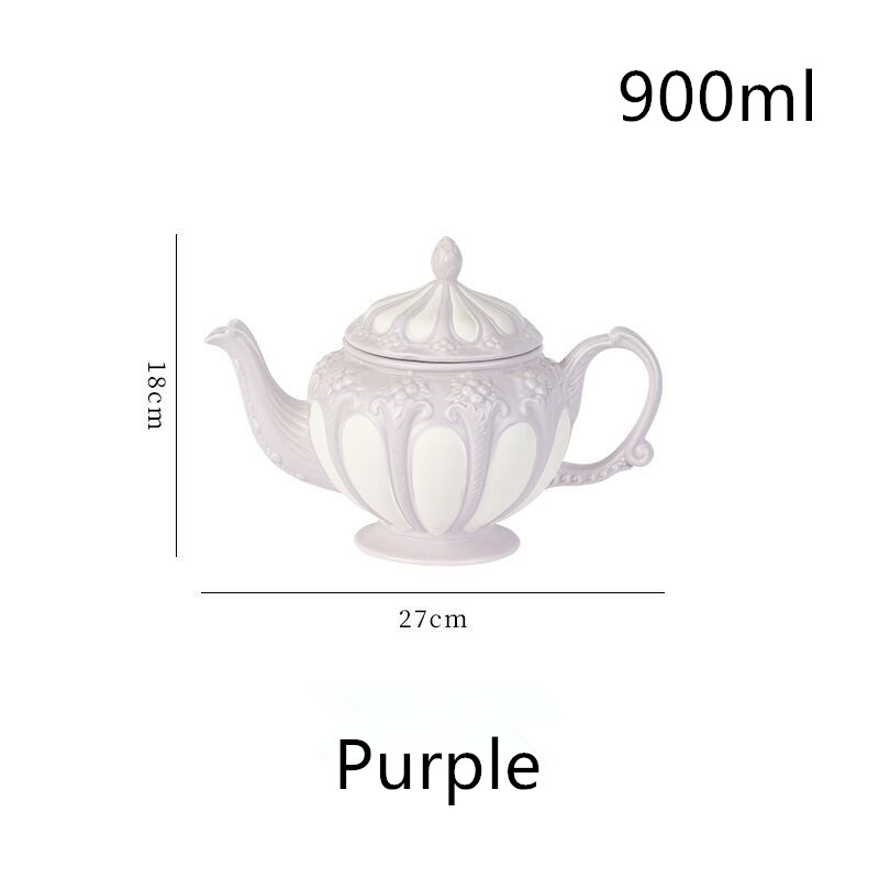 European Porcelain Tea Cup and Saucer Set Teapot E... – Vicedeal