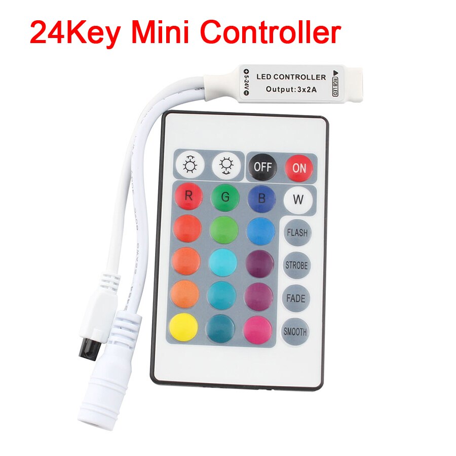 Dc 12v 24v rgb led controller 24 nyckel 44 nyckel ... – Grandado