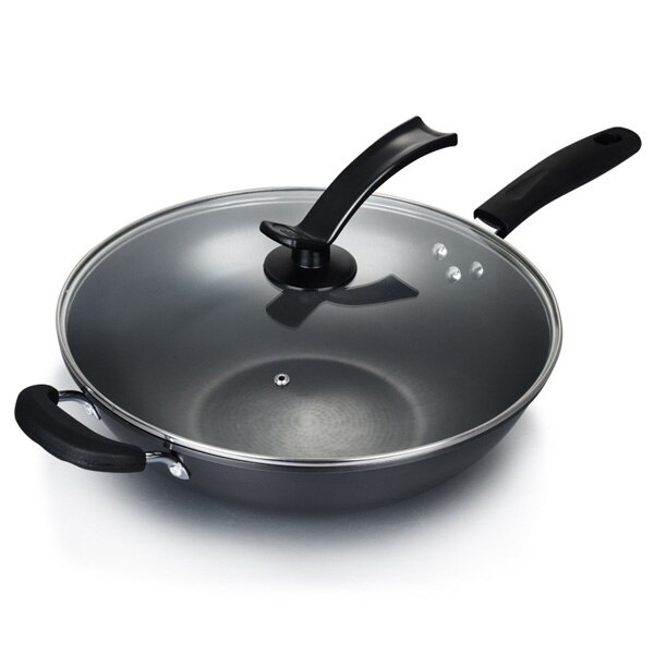 With Lid Uncoated Wok Chinese Non Stick Pan Handma... – Vicedeal