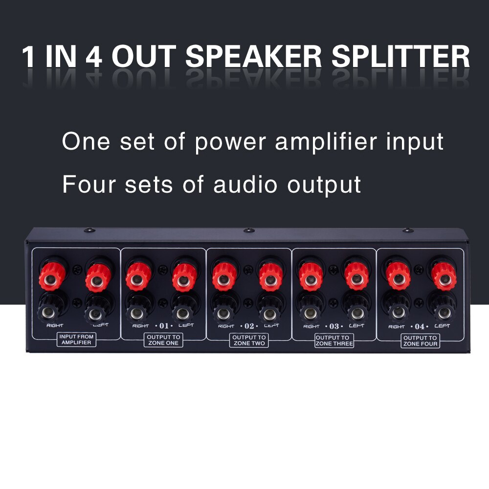 1 Input 4 Output Passive Audio Signal Switcher Sel... – Grandado