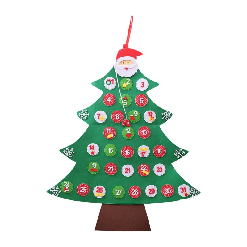 Non-woven DIY Christmas Tree Advent Calendar Adven... – Grandado Non-woven DIY Christmas Tree Advent Calendar Adven... – Grandado