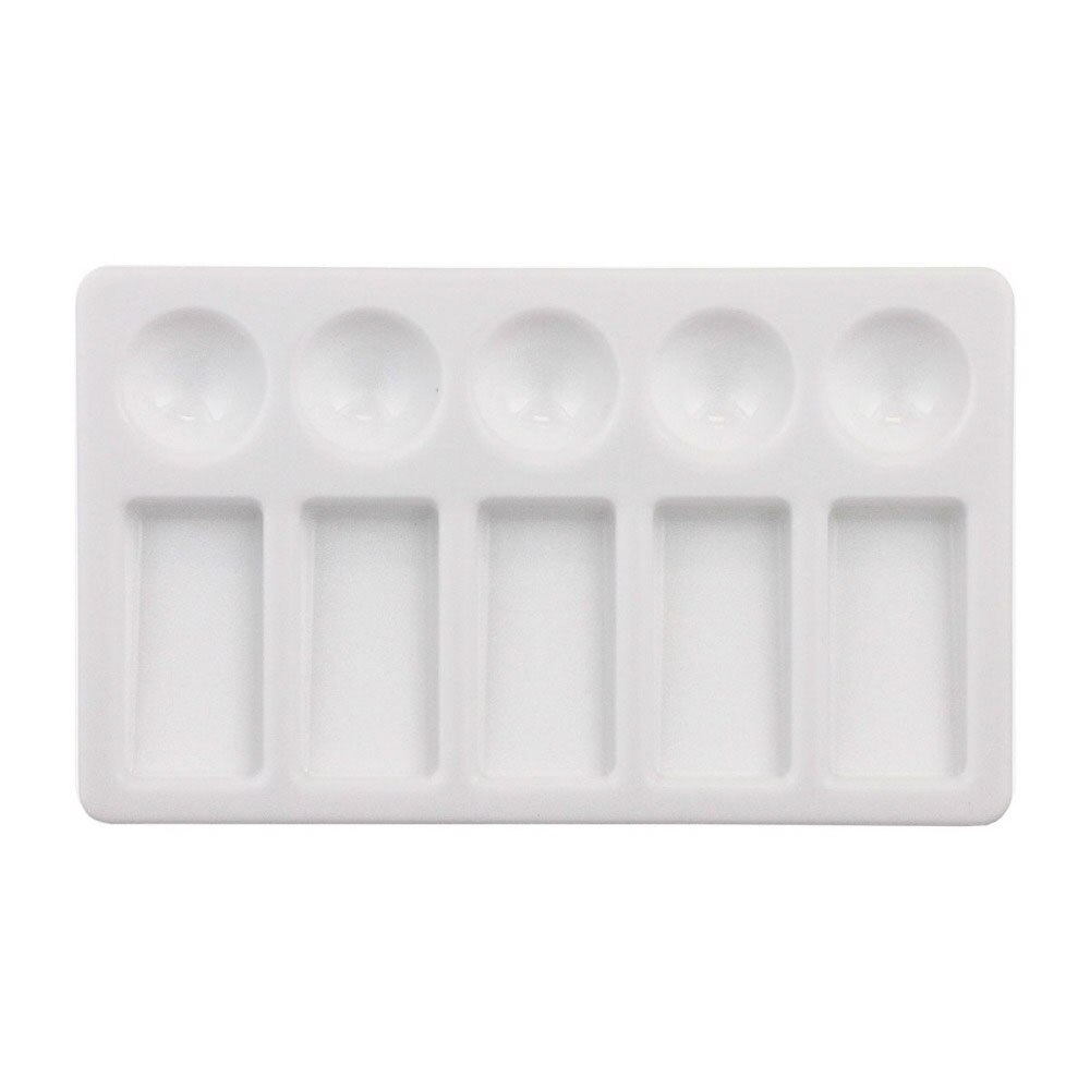 White Plastic Paint Mixing Palette with 5 Sloping ... – Vicedeal