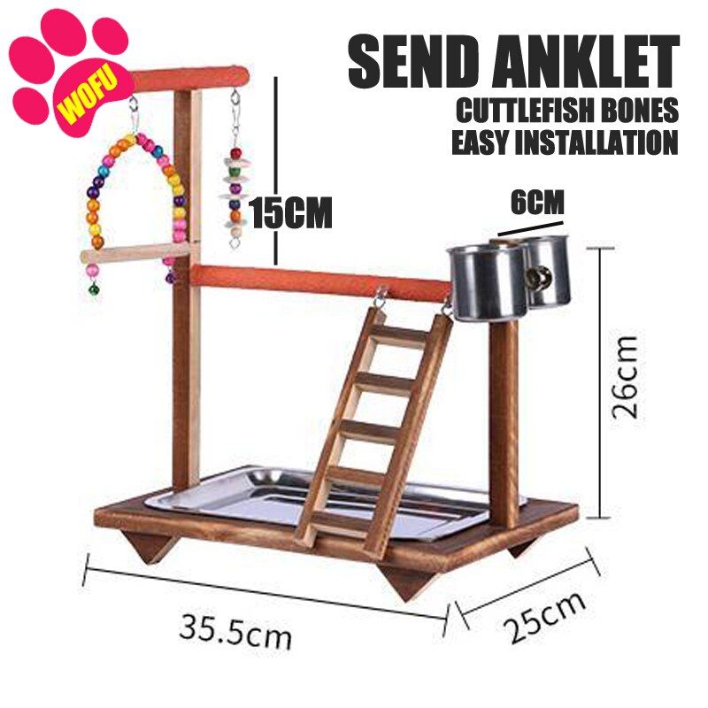 WOFUWOFU Wooden Bird Perch Stand Parrot Platform P... – Vicedeal