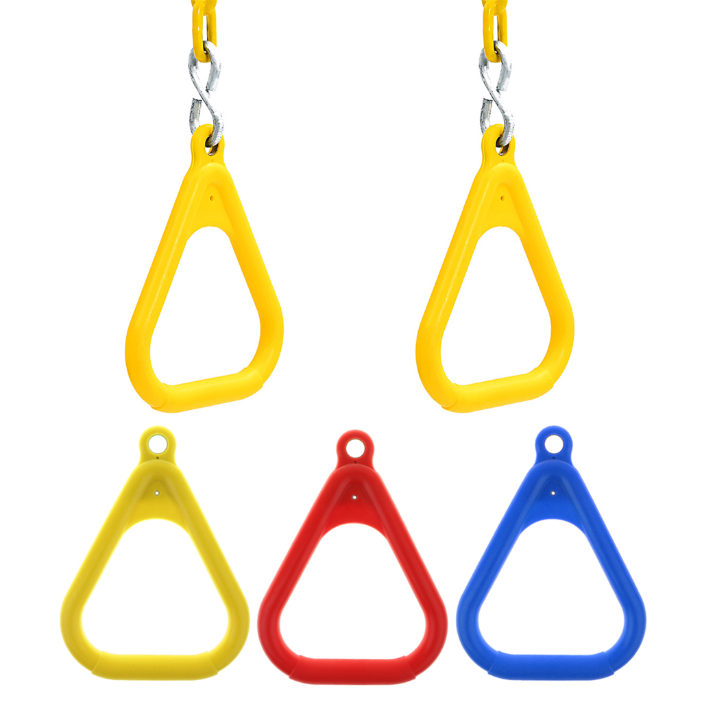 3 Pieces Kids Outdoor Swing Ring Playground Swing ... – Grandado