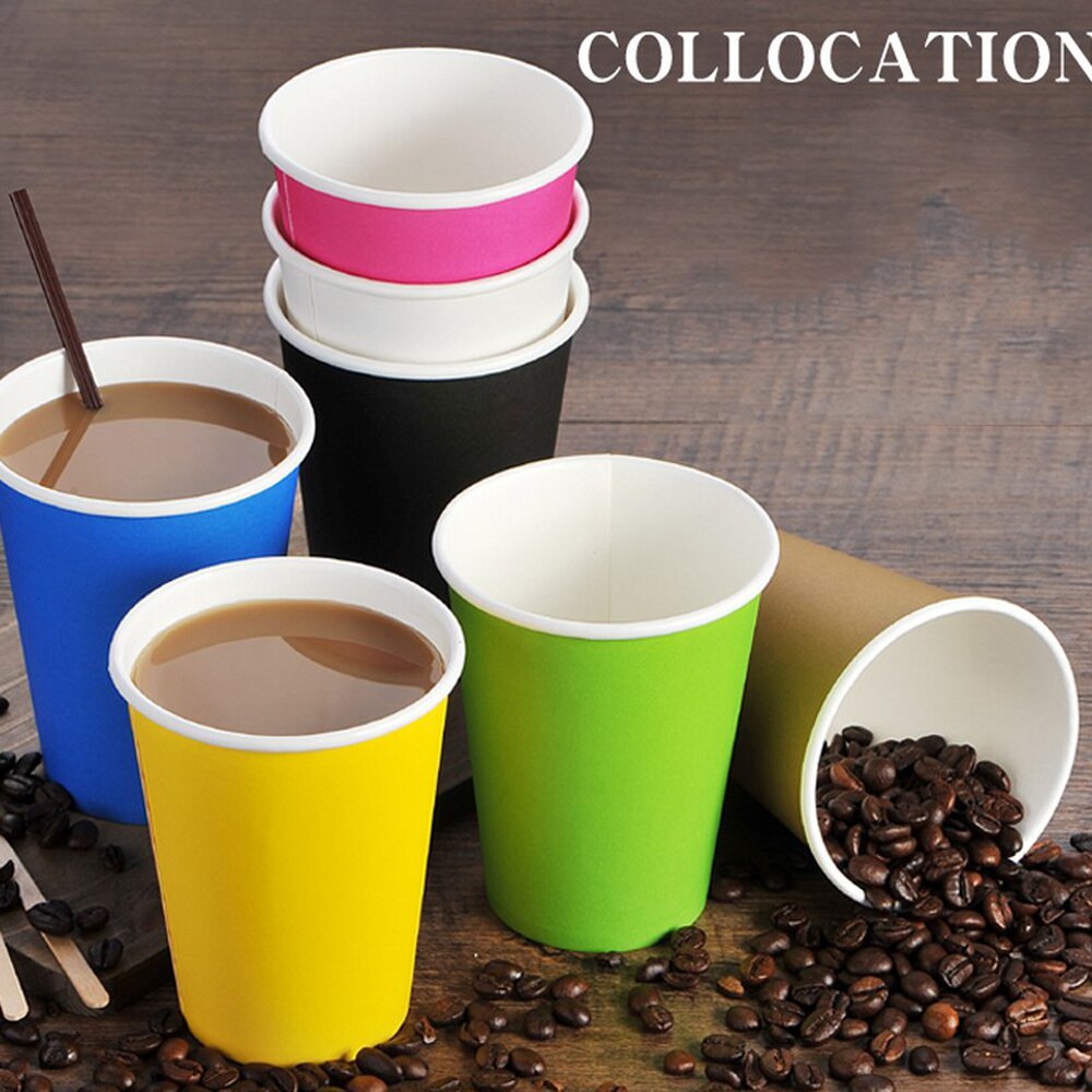 Disposable Paper Cup Household Coffee Milk Tea Cup... – Vicedeal