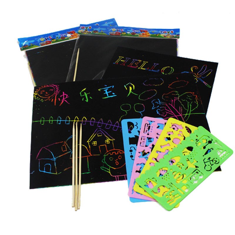 Large Magic Color Rainbow Scratch Paper Note book ... – Grandado