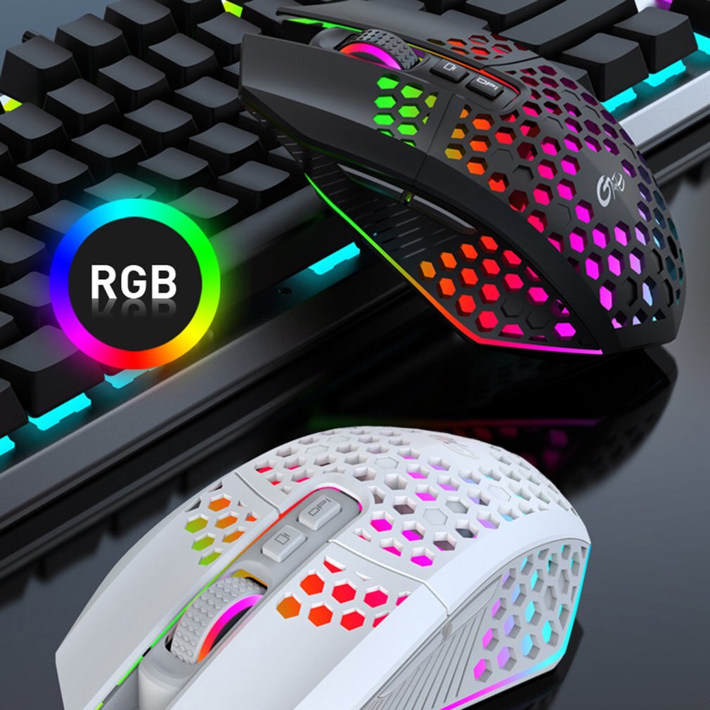 Gaming Mouse Hollow Light Sound Operation Silent B... – Grandado