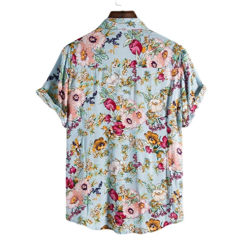 Zomer Bloemen Hawaiian Shirt Mannen Korte Mouw Sne... – Grandado