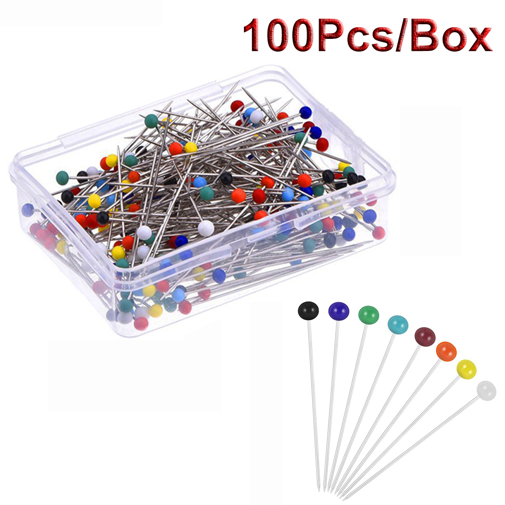 100 Stks/set 38 Mm Naalden Gekleurde Glazen Hoofd ... – Grandado