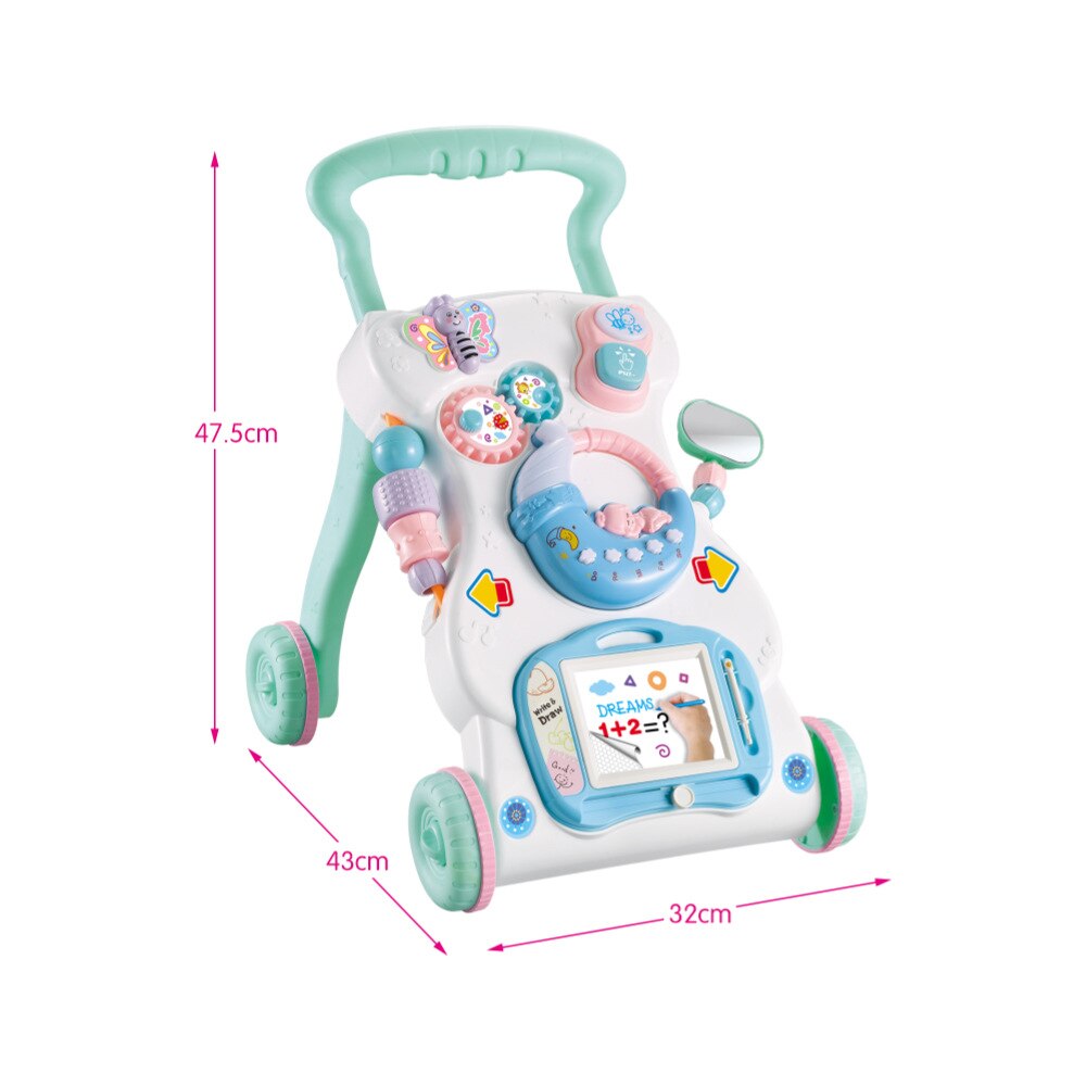 Baby Walker Trolley Children's Musical Walker Adju... – Vicedeal