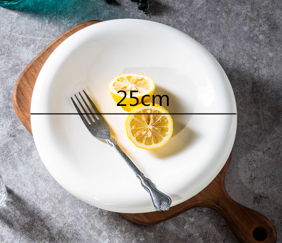 Pure White Ceramic Plate Irregular Dinner Plate Di... – Vicedeal