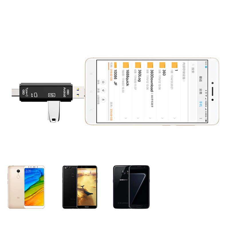 Portable SD Card Reader USB 2.0 OTG Micro USB Type... – Grandado